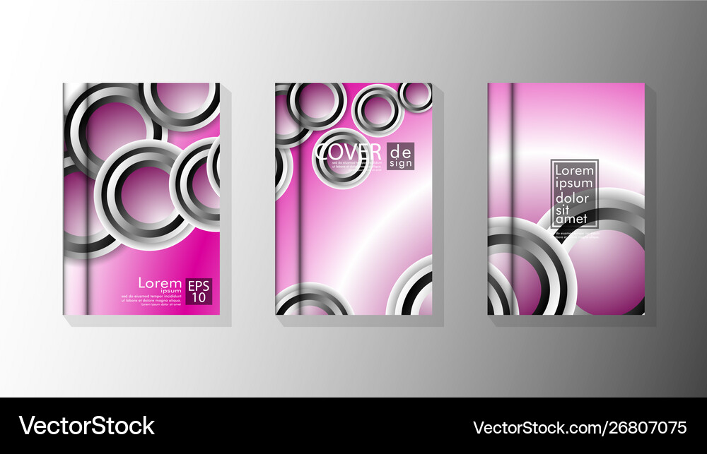 Collection book cover backgrounds eps 10 design Vector Image