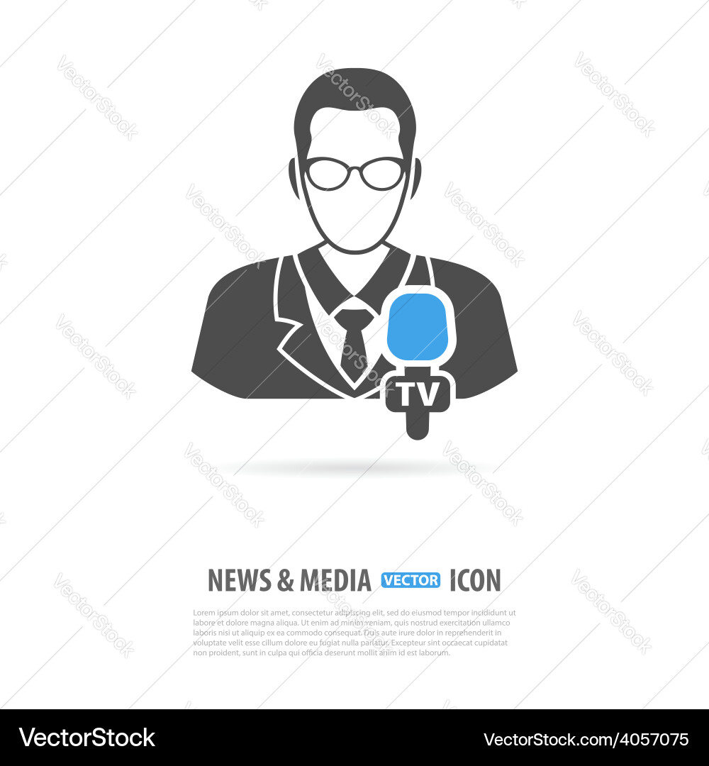 Media and news logo Royalty Free Vector Image - VectorStock