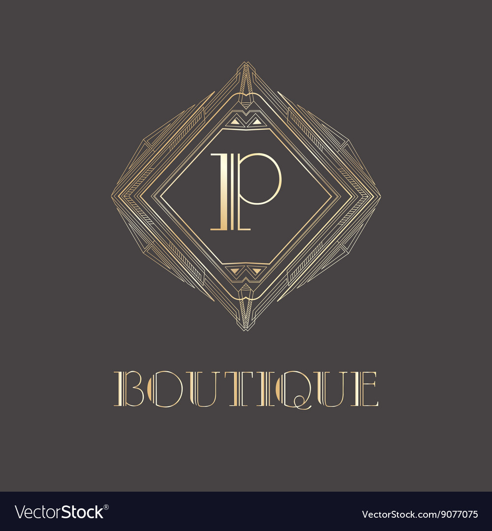 Monogram logo template Royalty Free Vector Image