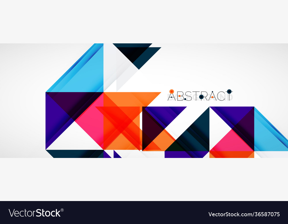 Set triangle geometric backgrounds Royalty Free Vector Image