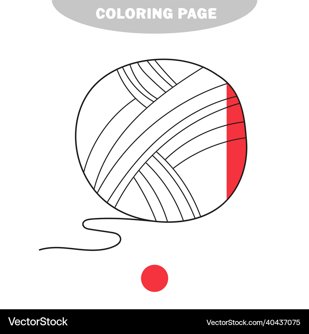 Simple coloring page cartoon outline Royalty Free Vector