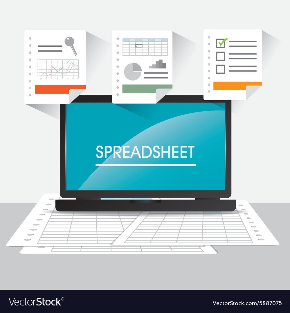 Spreadsheet design Royalty Free Vector Image - VectorStock