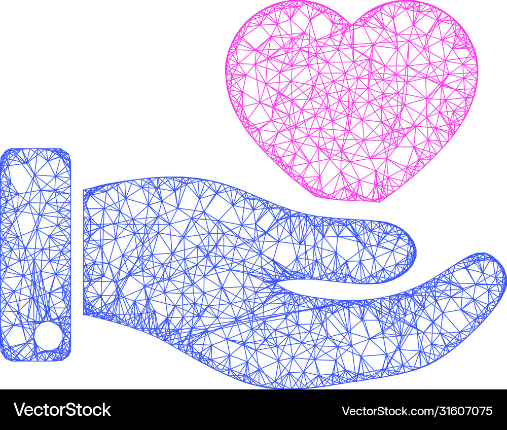 Web net favourite heart offer hand icon Royalty Free Vector