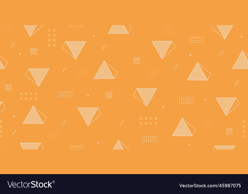 Yellow triangle seamless pattern background Vector Image