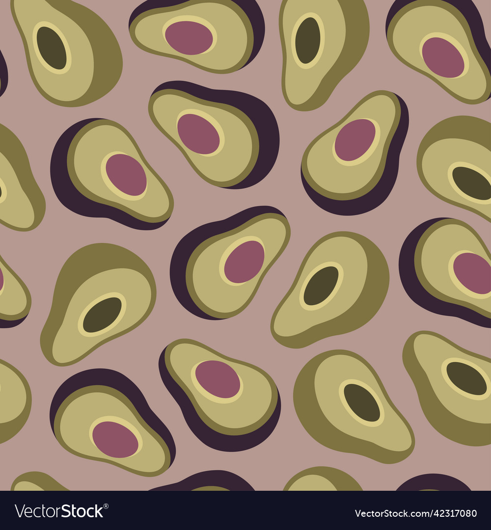 Avocado pattern Royalty Free Vector Image - VectorStock