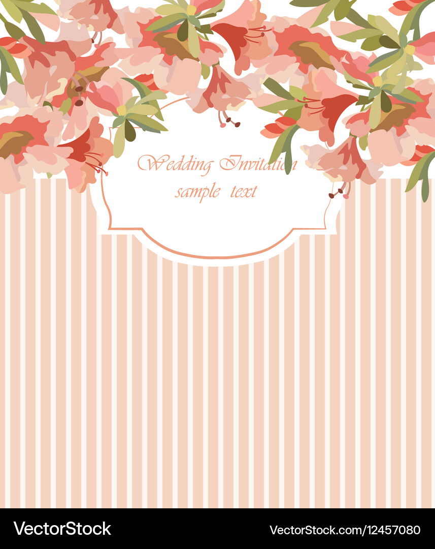 Card with geranium flower frame Royalty Free Vector Image