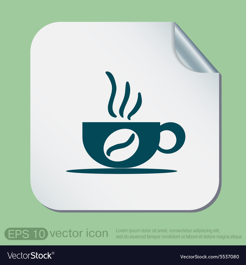 Cup of hot drink icon cafe or diner Royalty Free Vector