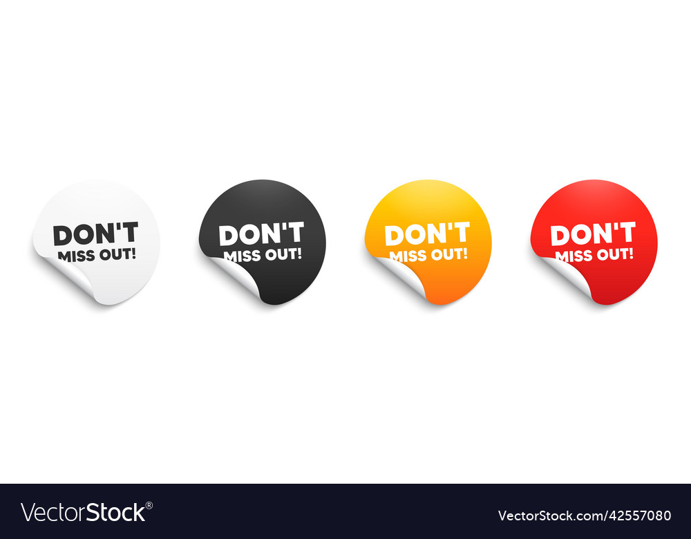 Dont Miss Out Text Special Offer Price Sign Vector Image
