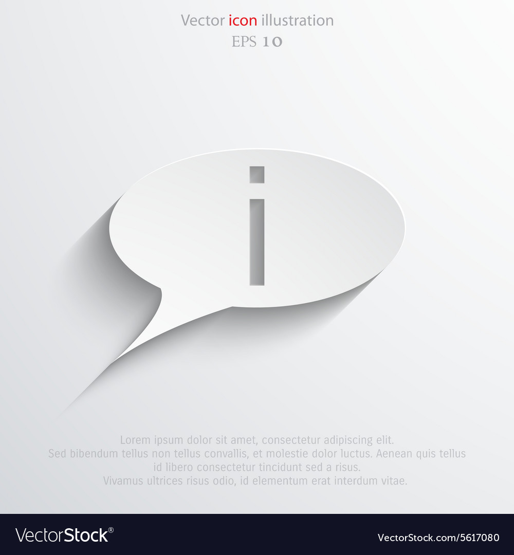 Info bubble icon Royalty Free Vector Image - VectorStock