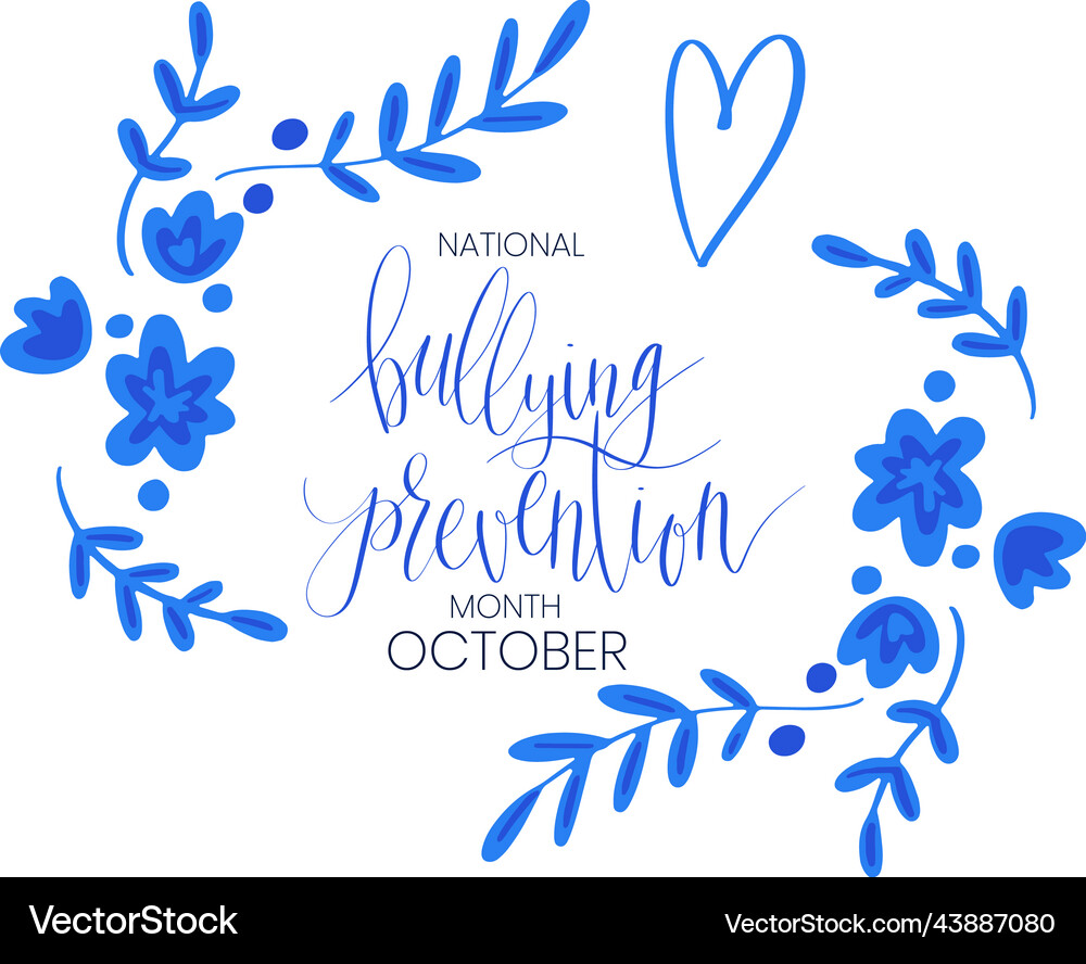 National bullying prevention month october web Vector Image