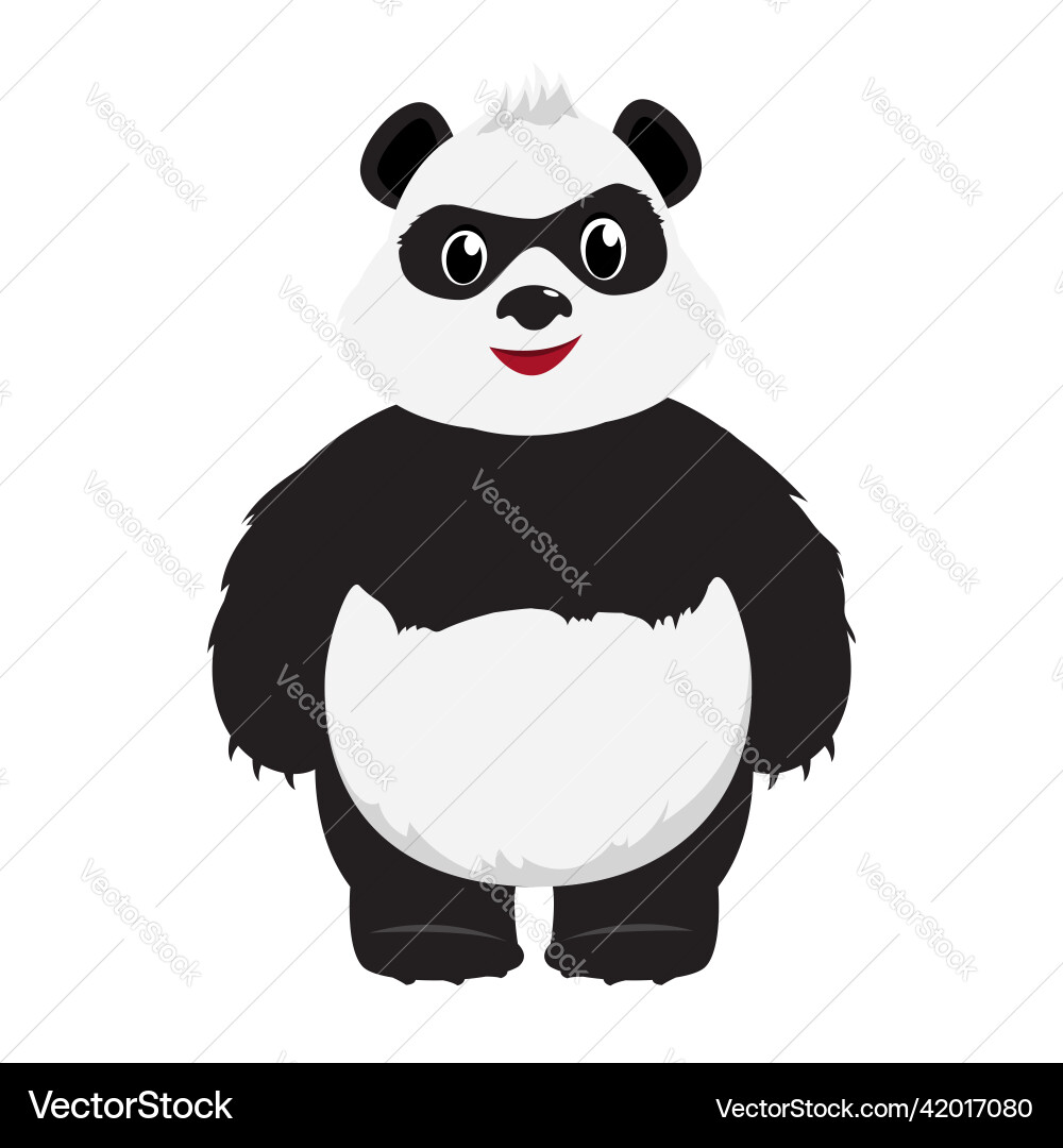Panda bear character in cartoon style an image Vector Image