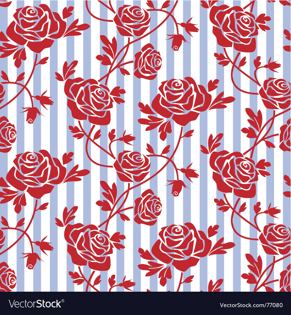 Roses seamless pattern Royalty Free Vector Image