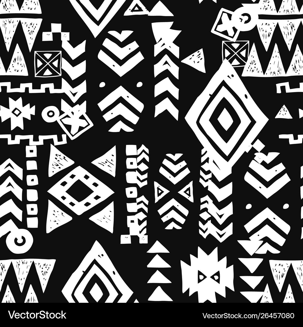 Seamless ethnic pattern tribal abstract Royalty Free Vector