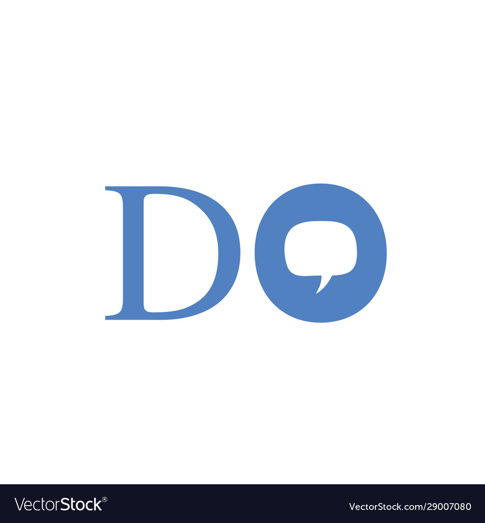 Speech bubble do word callout typography design Vector Image