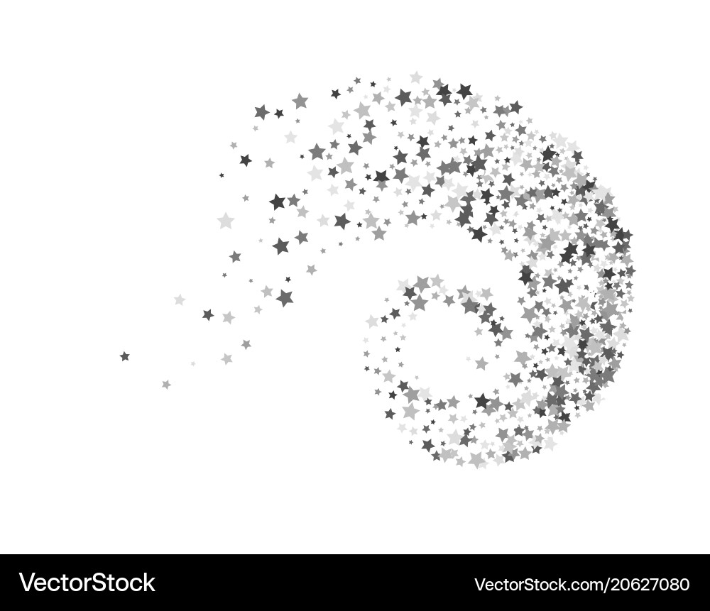 Stars twisted in swirl or vortex Royalty Free Vector Image