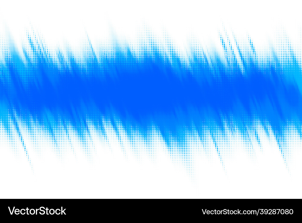 Voice music conversation tape blue waveform Vector Image
