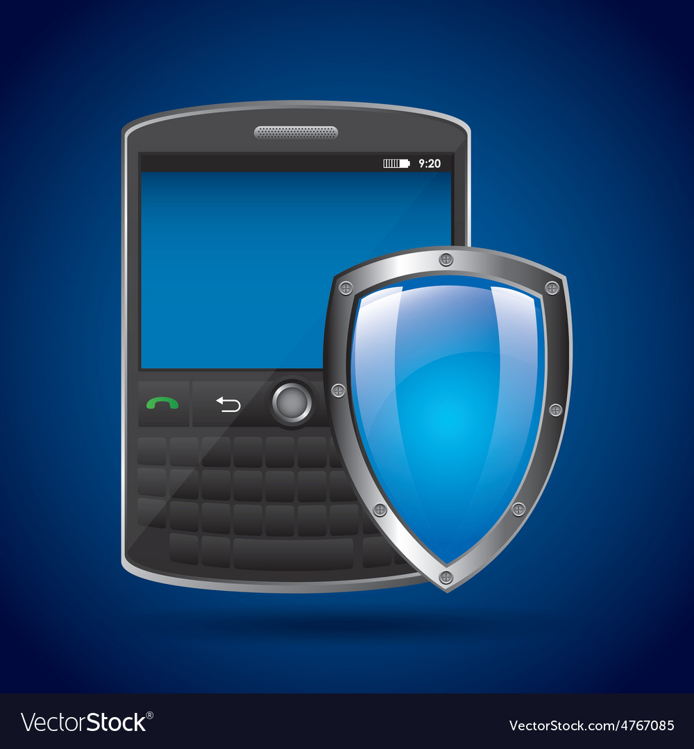 Cellphone security Royalty Free Vector Image - VectorStock