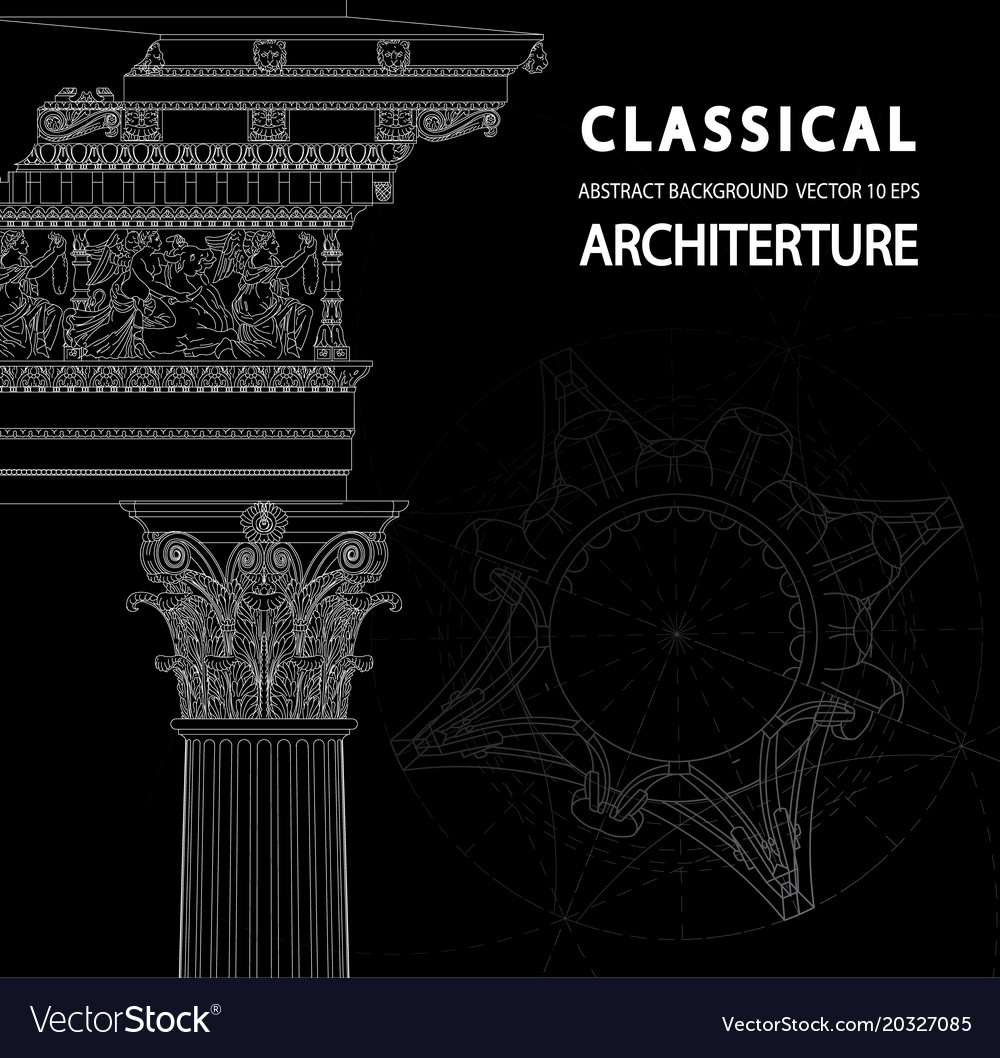 Classical architecture background Royalty Free Vector Image
