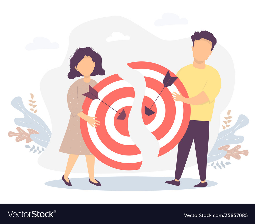 Connecting two halves Royalty Free Vector Image