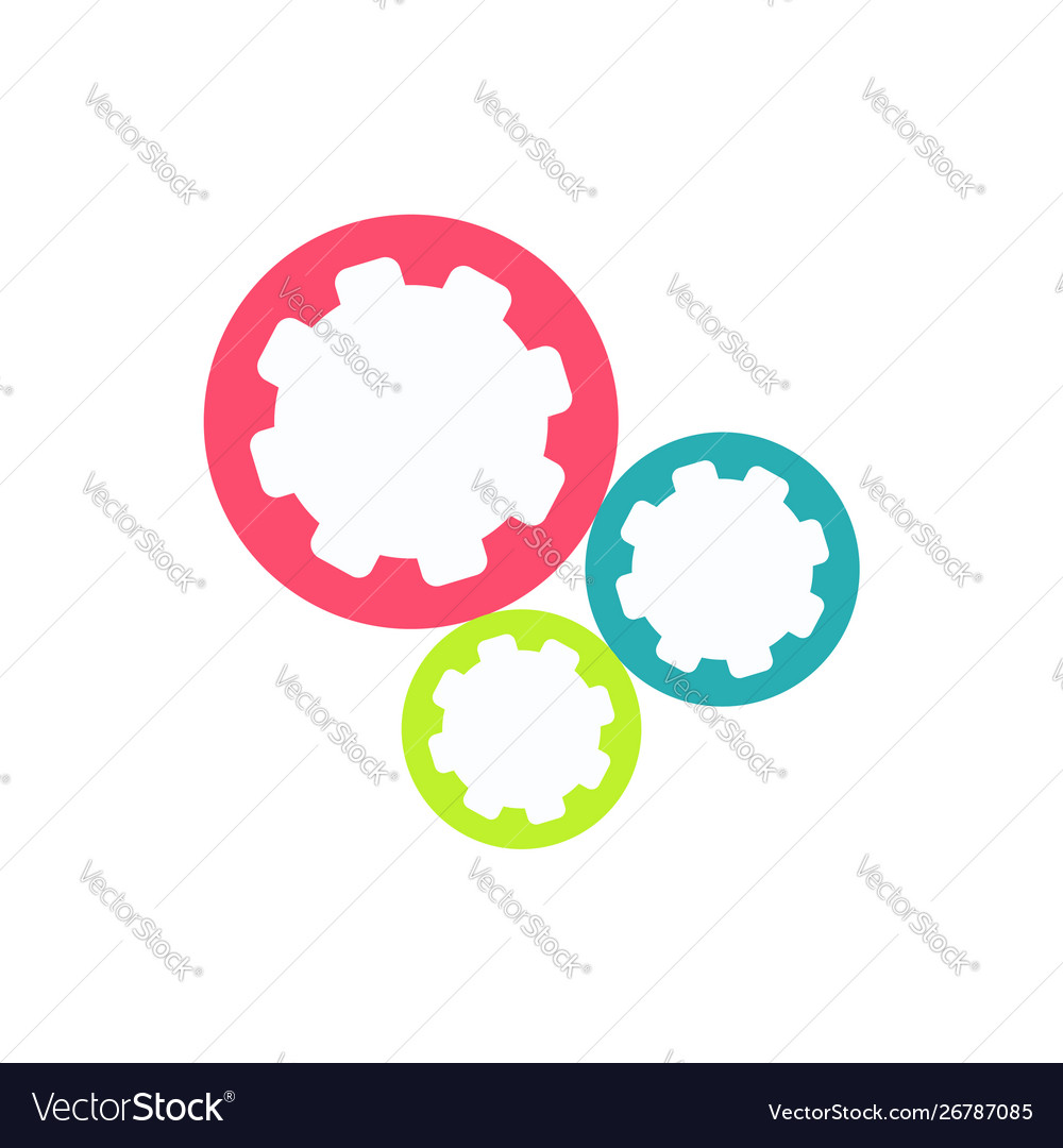 Gear icon template Royalty Free Vector Image - VectorStock