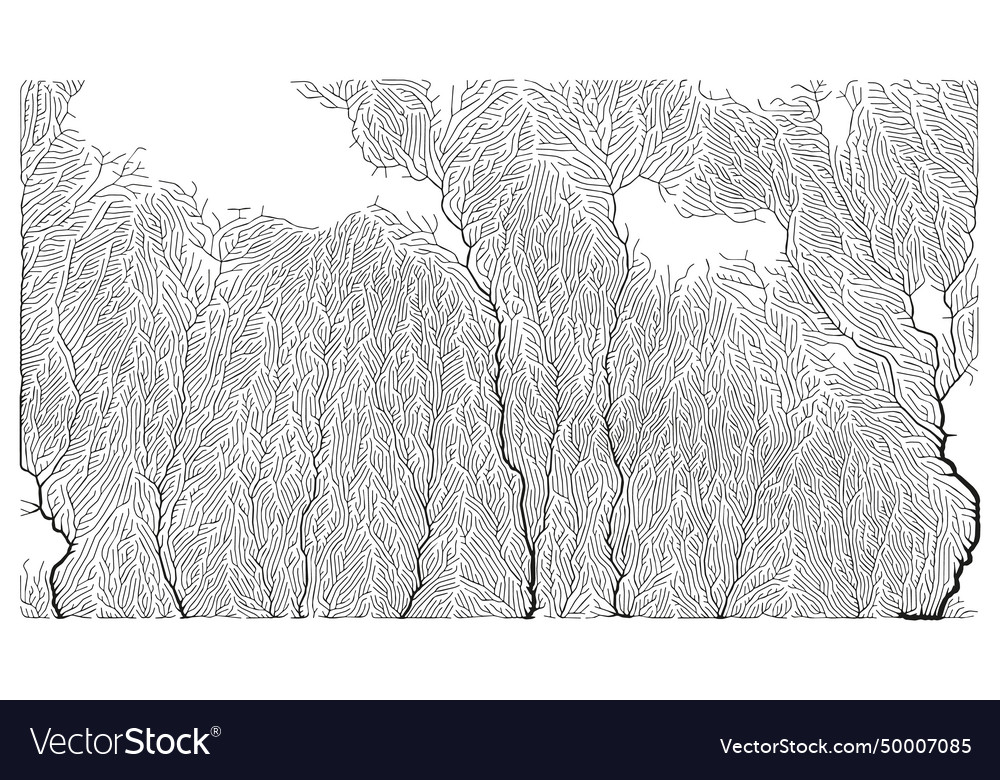 Growth Pattern Generative Branching Structure Vector Image