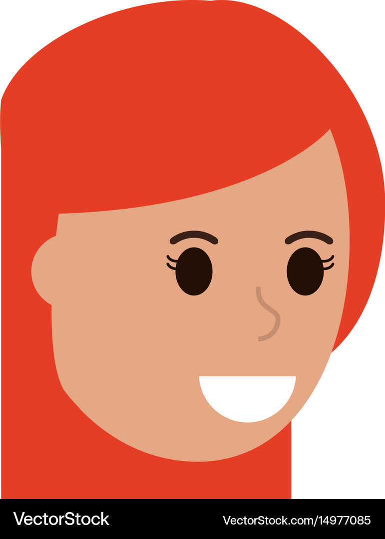Happy smiling woman icon image Royalty Free Vector Image