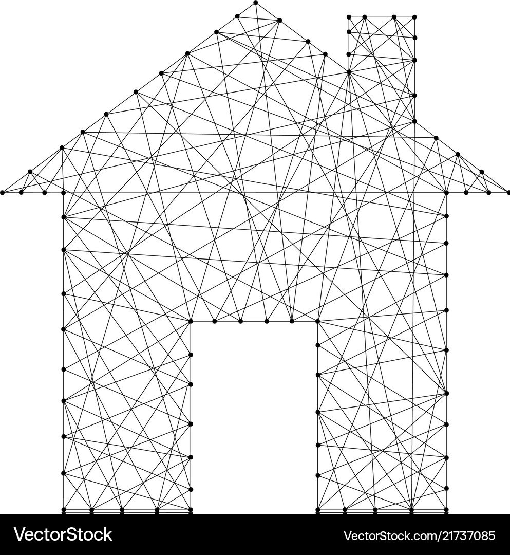 House schematic image of the icon from abstract Vector Image