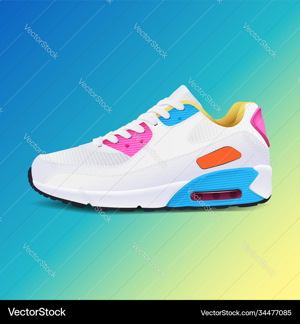 Realistic sport running shoe for training Vector Image