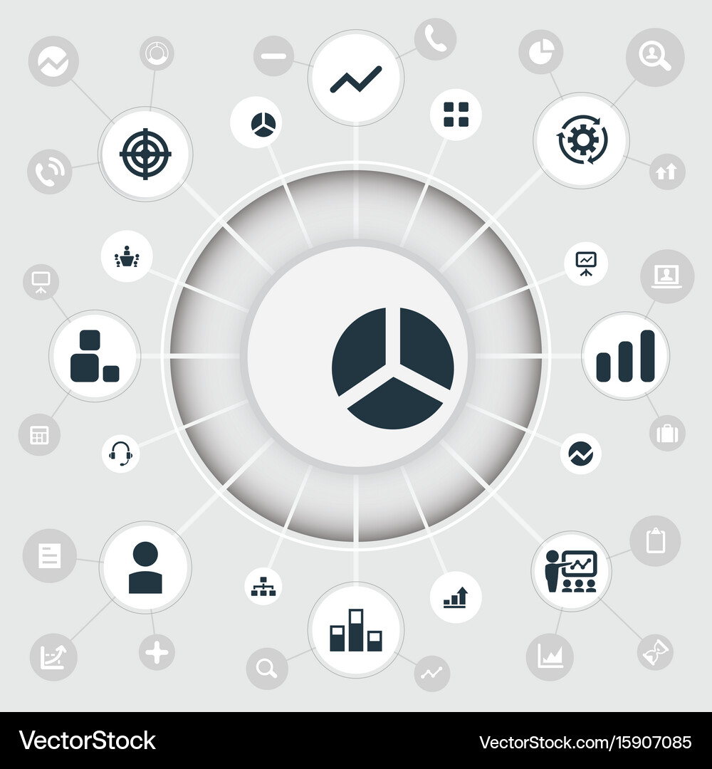 Set of simple seminar icons Royalty Free Vector Image