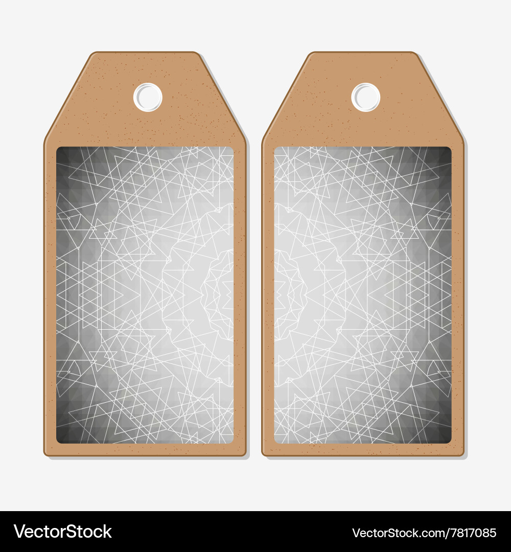 Tags design on both sides cardboard sale labels Vector Image