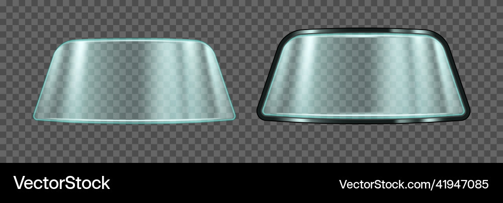 Windshield of passenger automobile isolated Vector Image