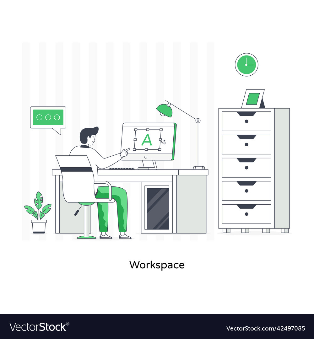 Workspace Royalty Free Vector Image - VectorStock