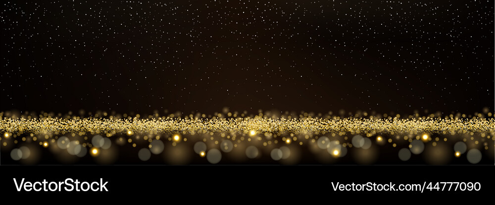 Abstract background a golden glow with magical Vector Image