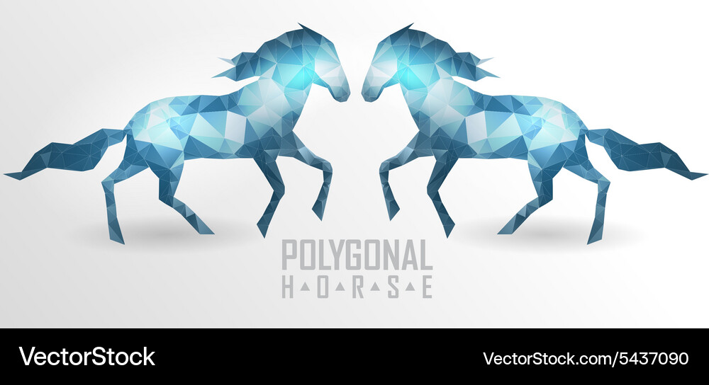 Abstract polygonal horse geometric hipster Vector Image