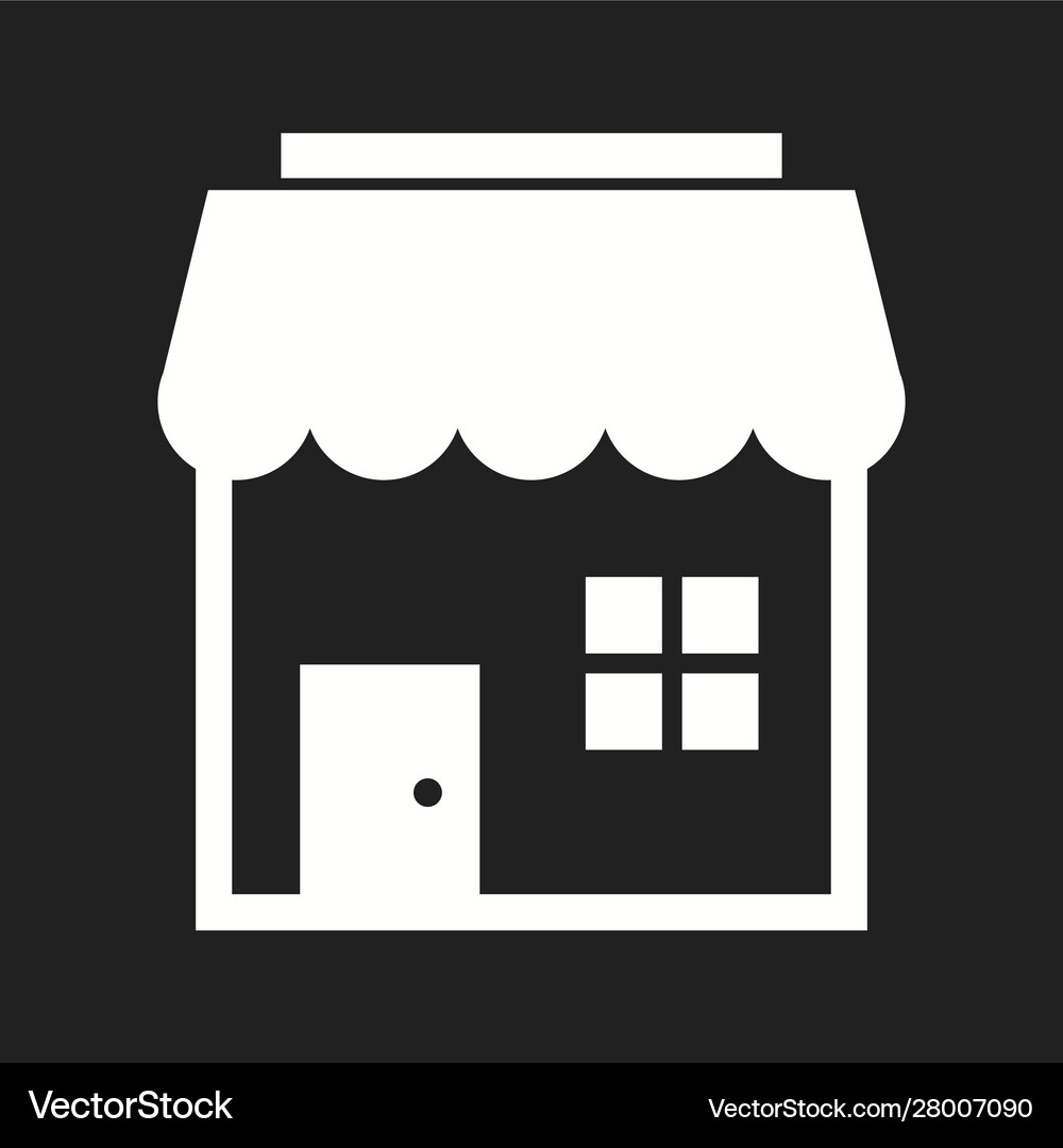 Beautiful shop glyph icon Royalty Free Vector Image