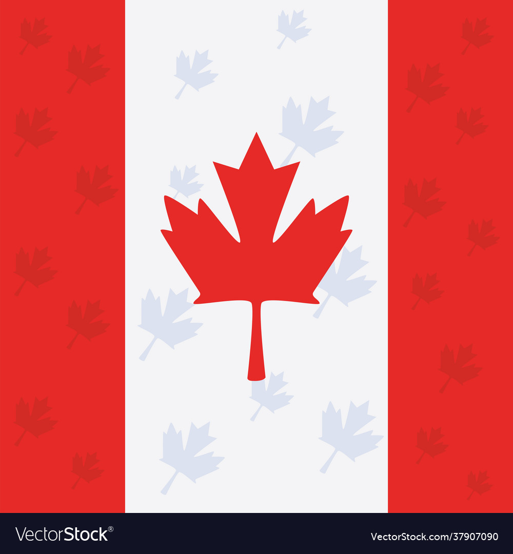 Canadian flag background Royalty Free Vector Image
