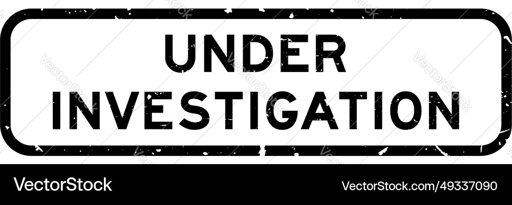 Grunge black under investigation word square Vector Image