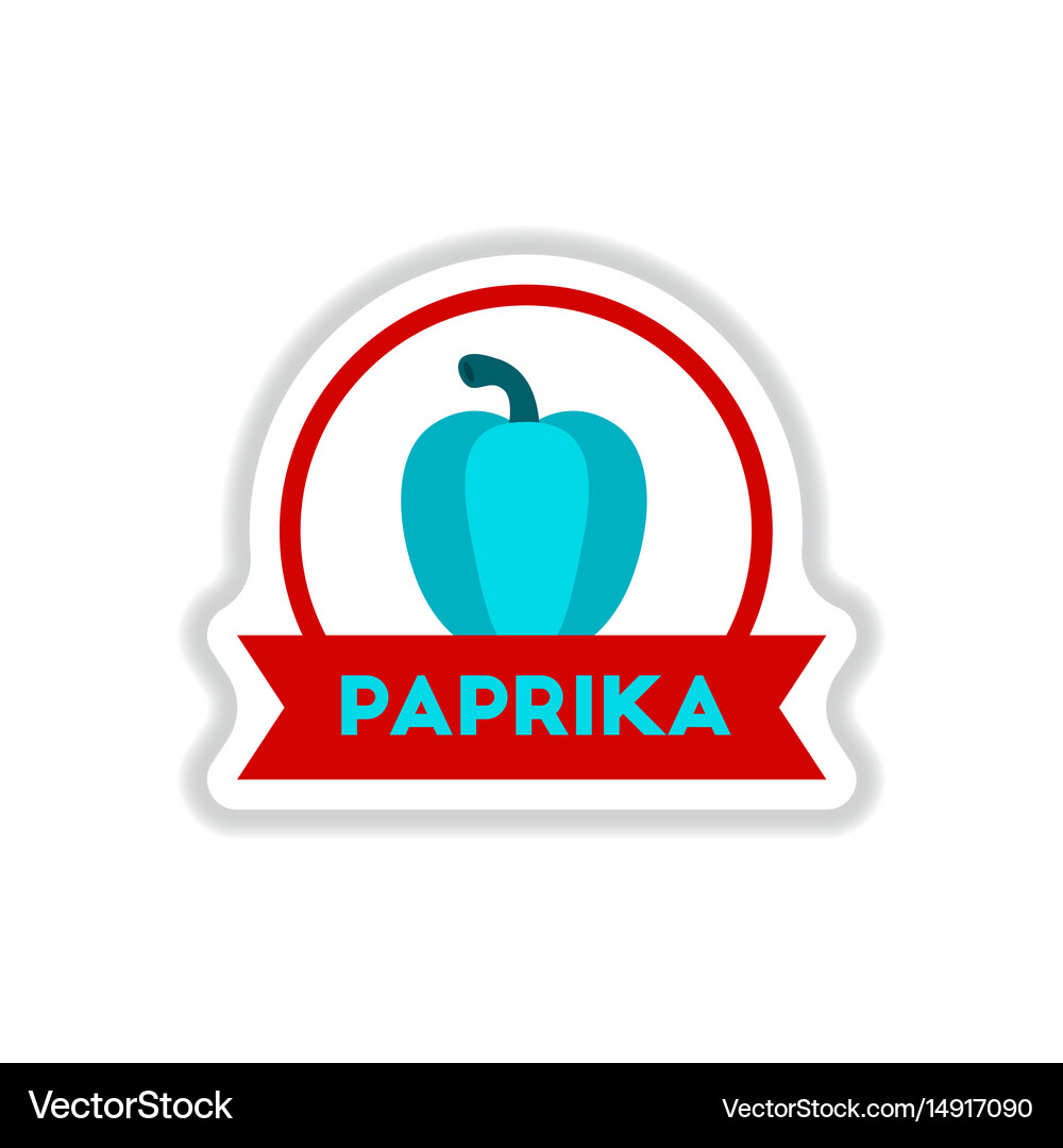 Label icon on design sticker collection paprika Vector Image