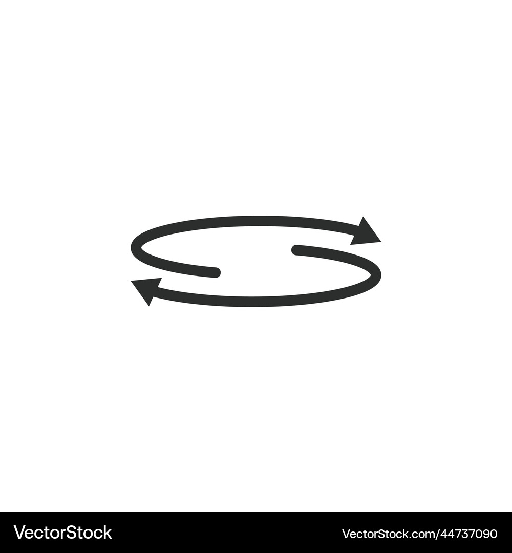 Rotation arrow element for stirring sign symbol Vector Image