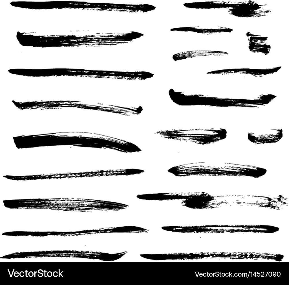 Set of black ink stains Royalty Free Vector Image