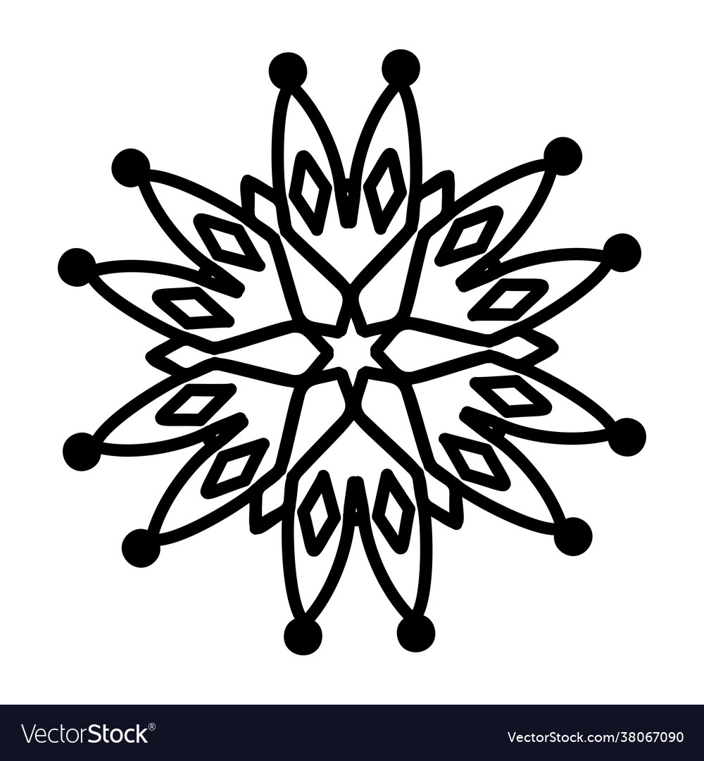 Snowflake Royalty Free Vector Image - VectorStock