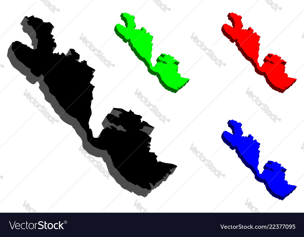 3d map ithaca Royalty Free Vector Image - VectorStock