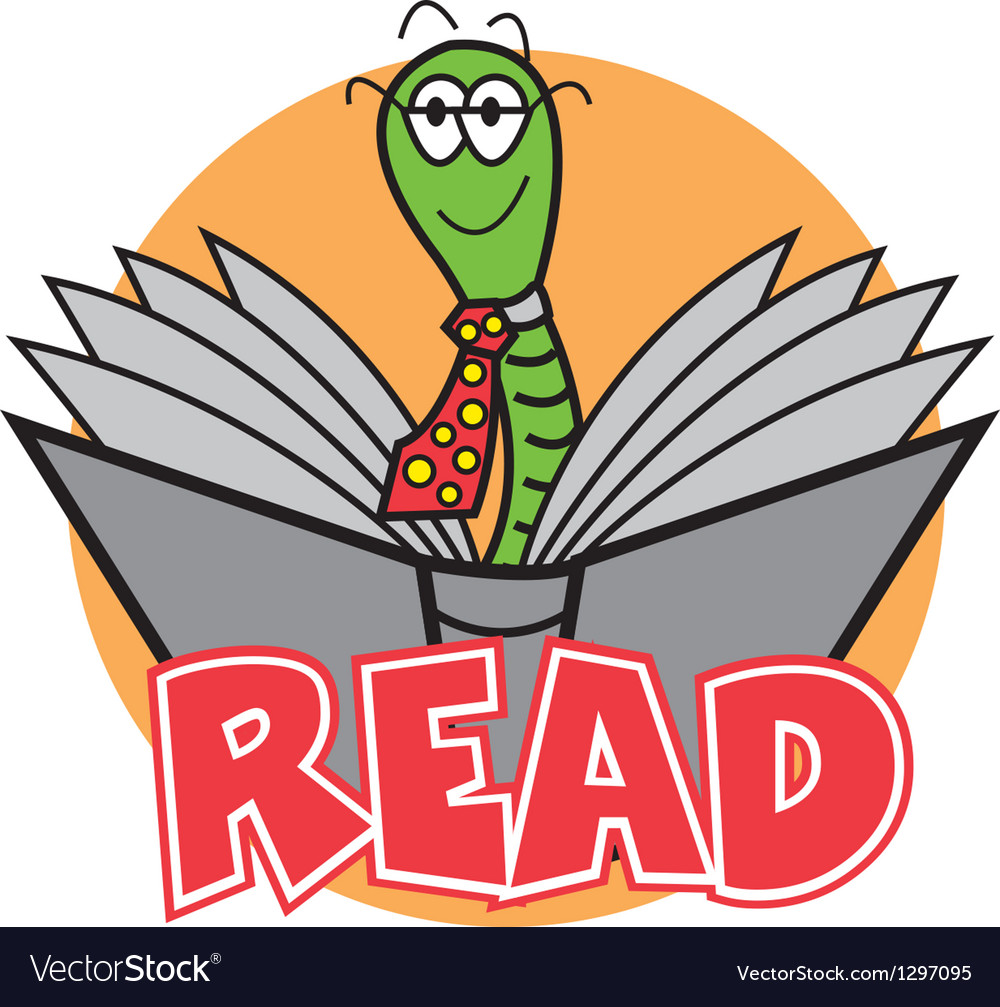 Bookworm Royalty Free Vector Image - VectorStock