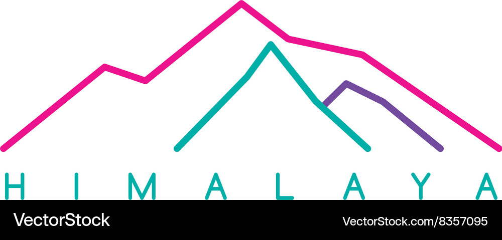 Mountain range theme Royalty Free Vector Image