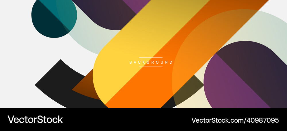 Round geometric shapes lines and circles Vector Image