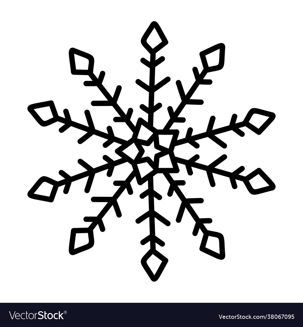 Snowflake Royalty Free Vector Image - VectorStock