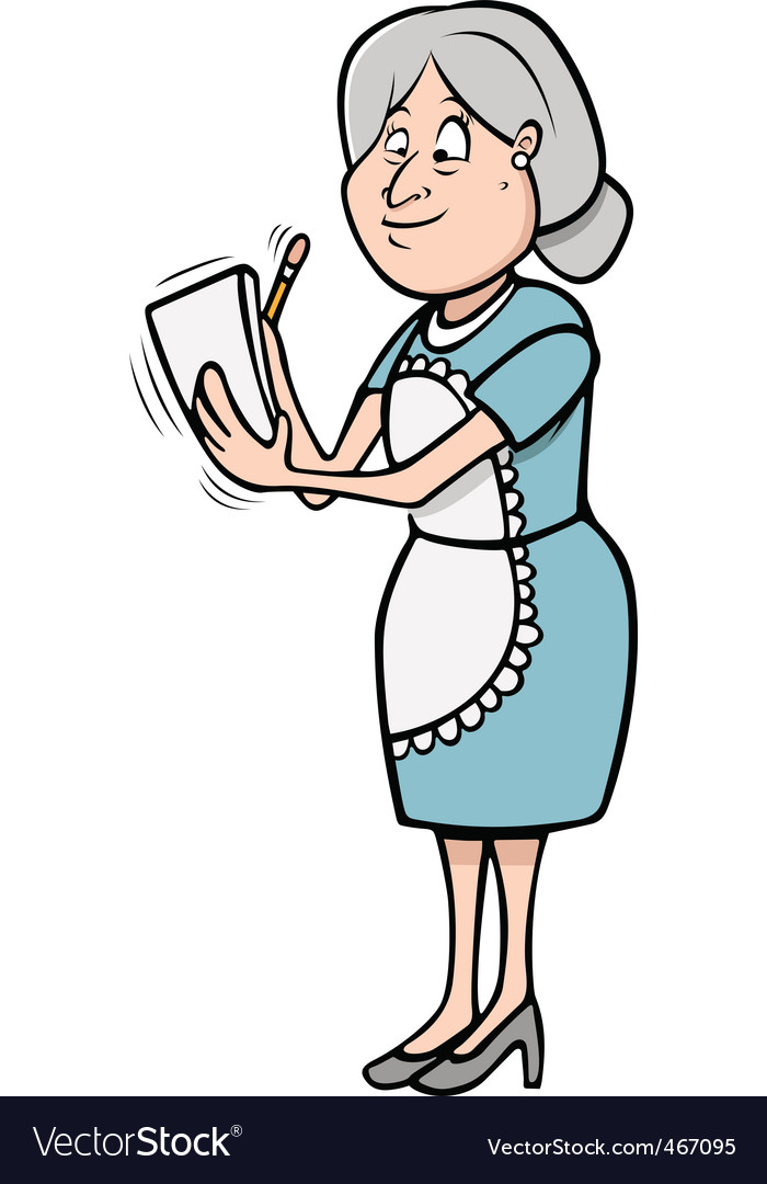 Waitress Royalty Free Vector Image - VectorStock