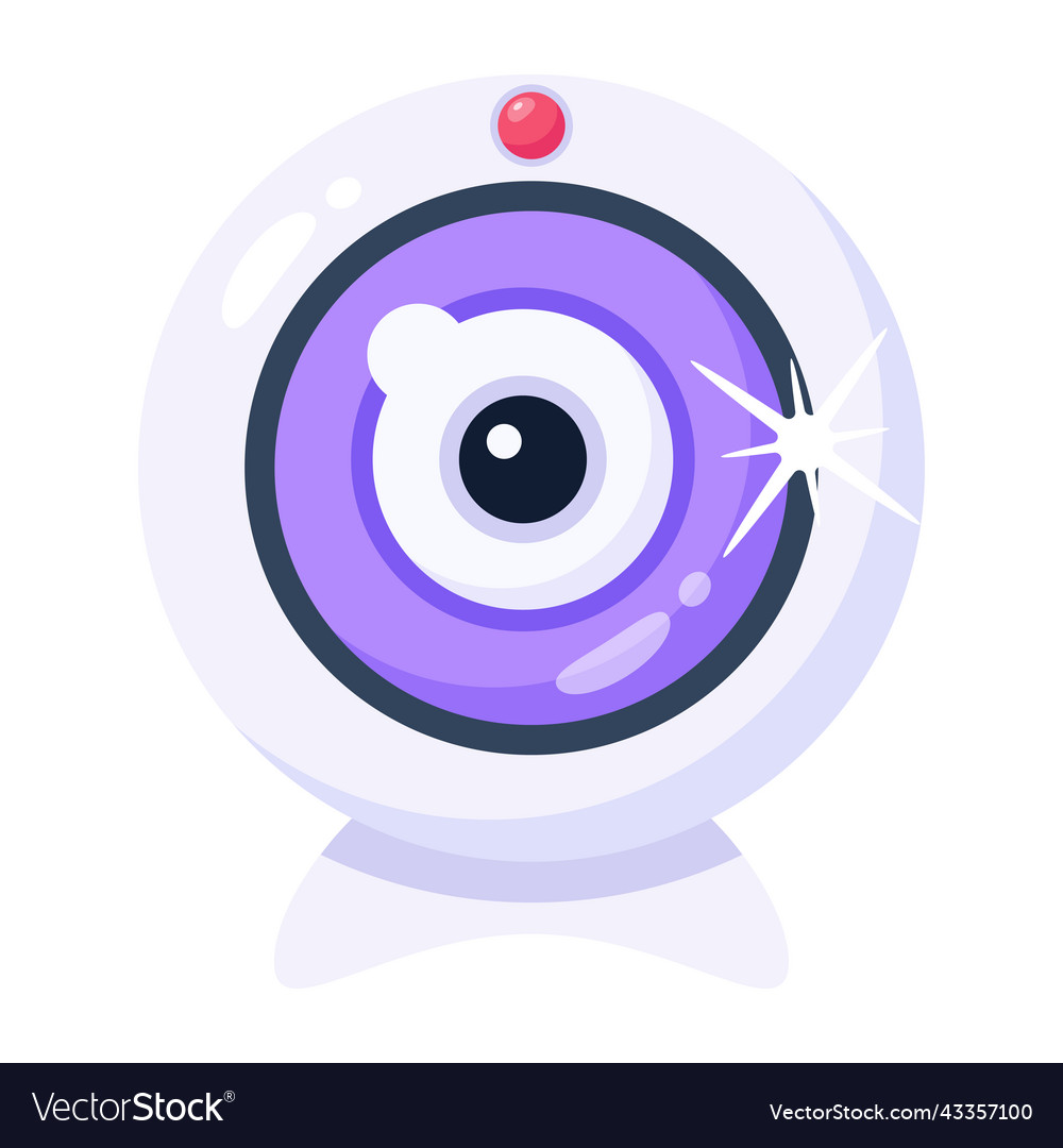 A computer camera webcam for video calling Vector Image