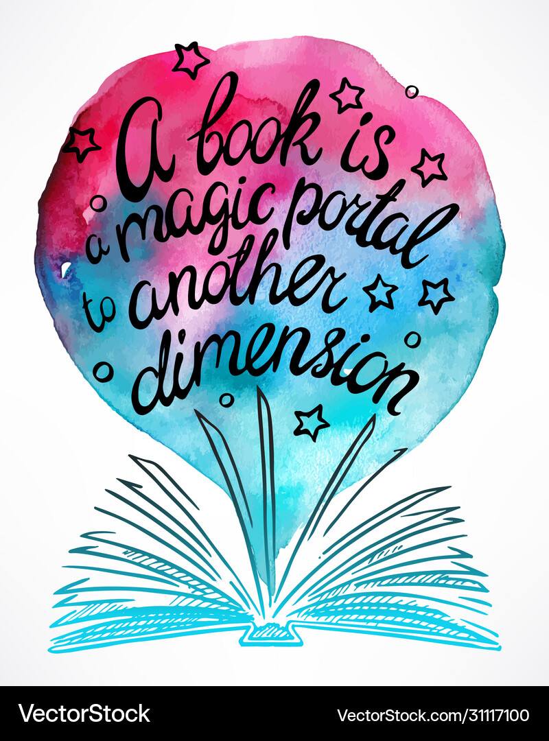 Book on a watercolor background Royalty Free Vector Image