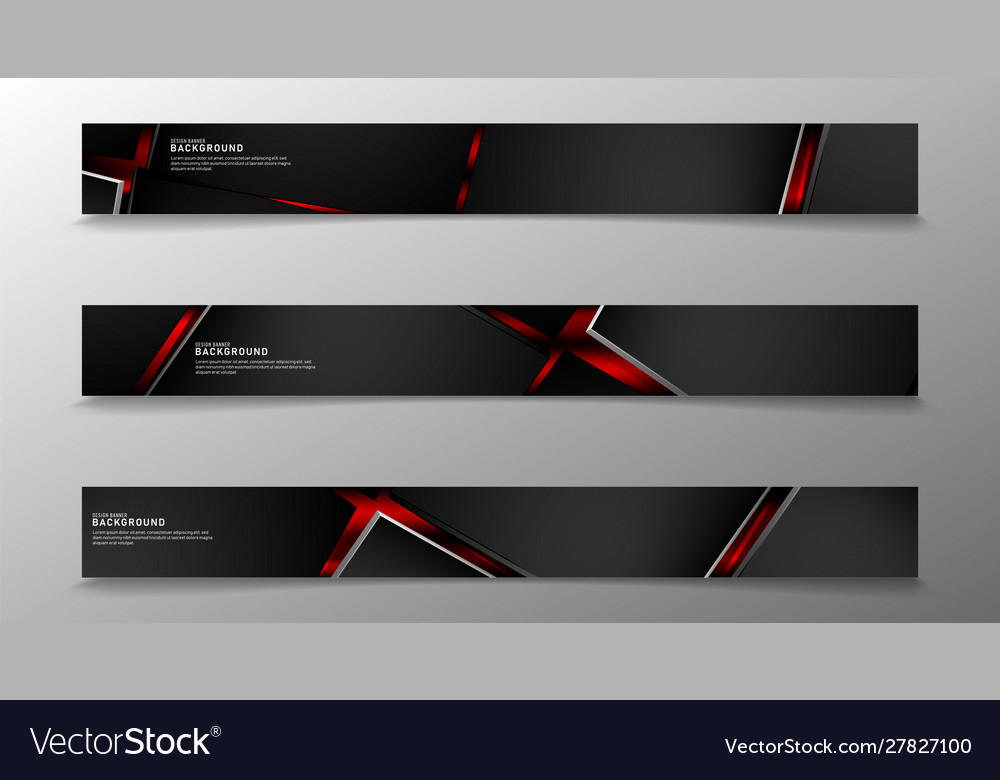 Collection rectangular banners geometric Vector Image